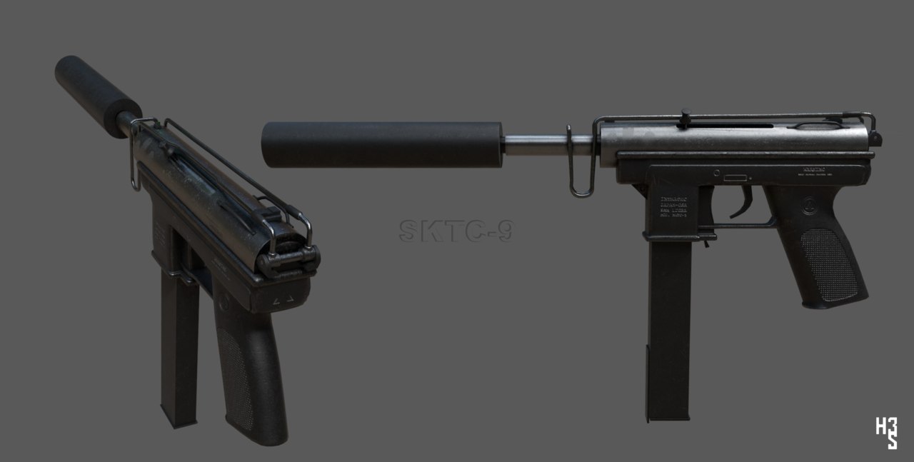 Weapons tec-9 9mm 3D - TurboSquid 1272600