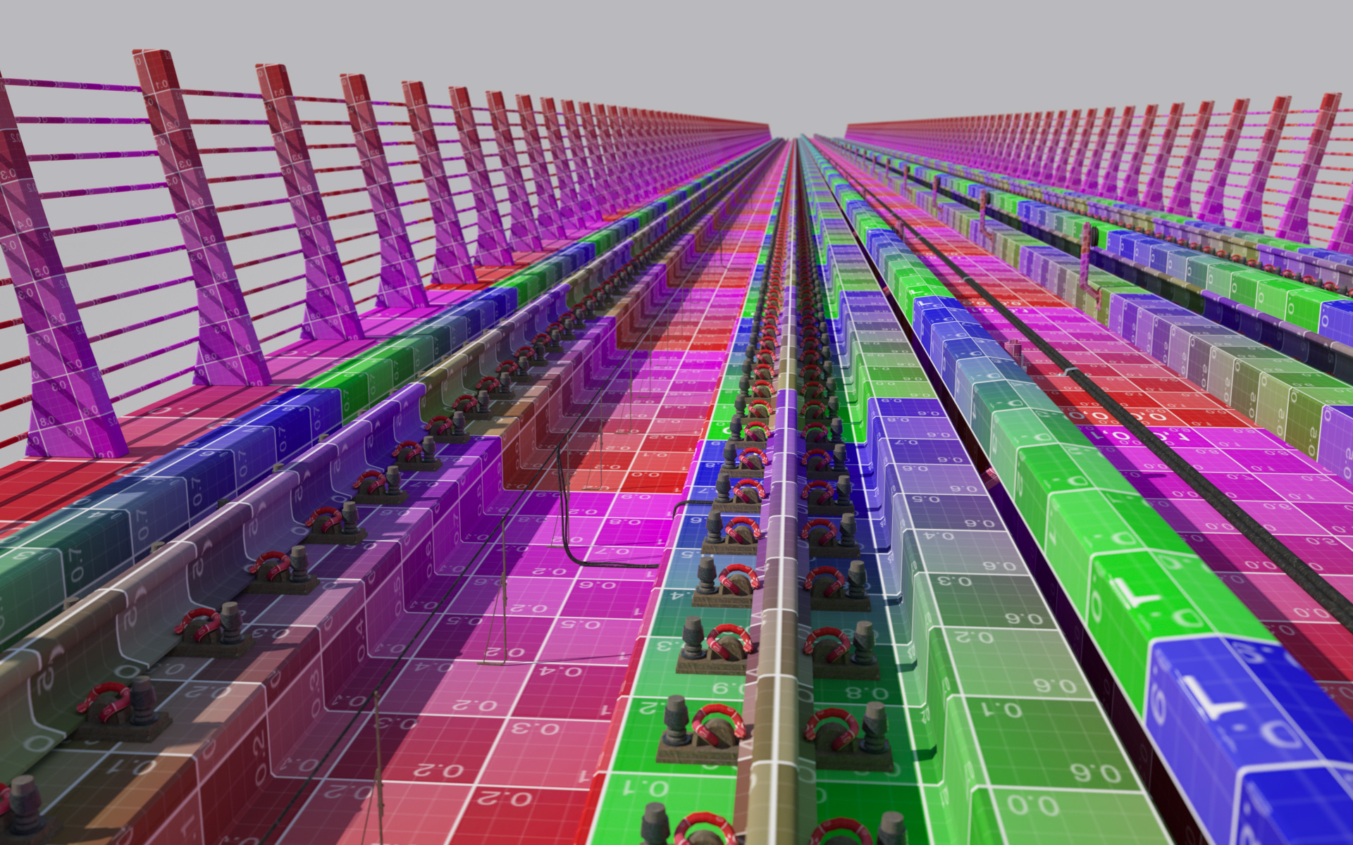 3D rigged railroad track model - TurboSquid 1273022