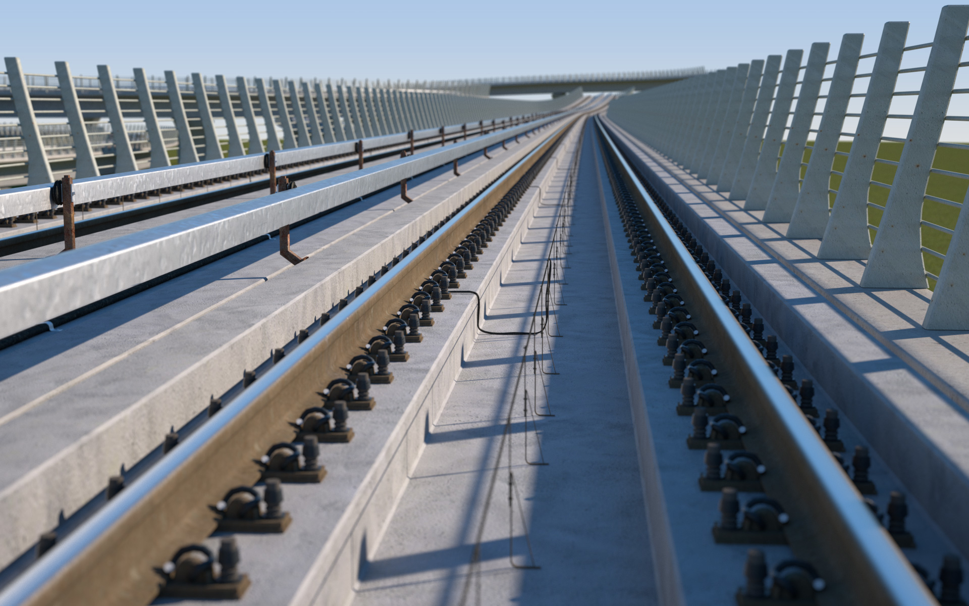 3D rigged railroad track model - TurboSquid 1273022