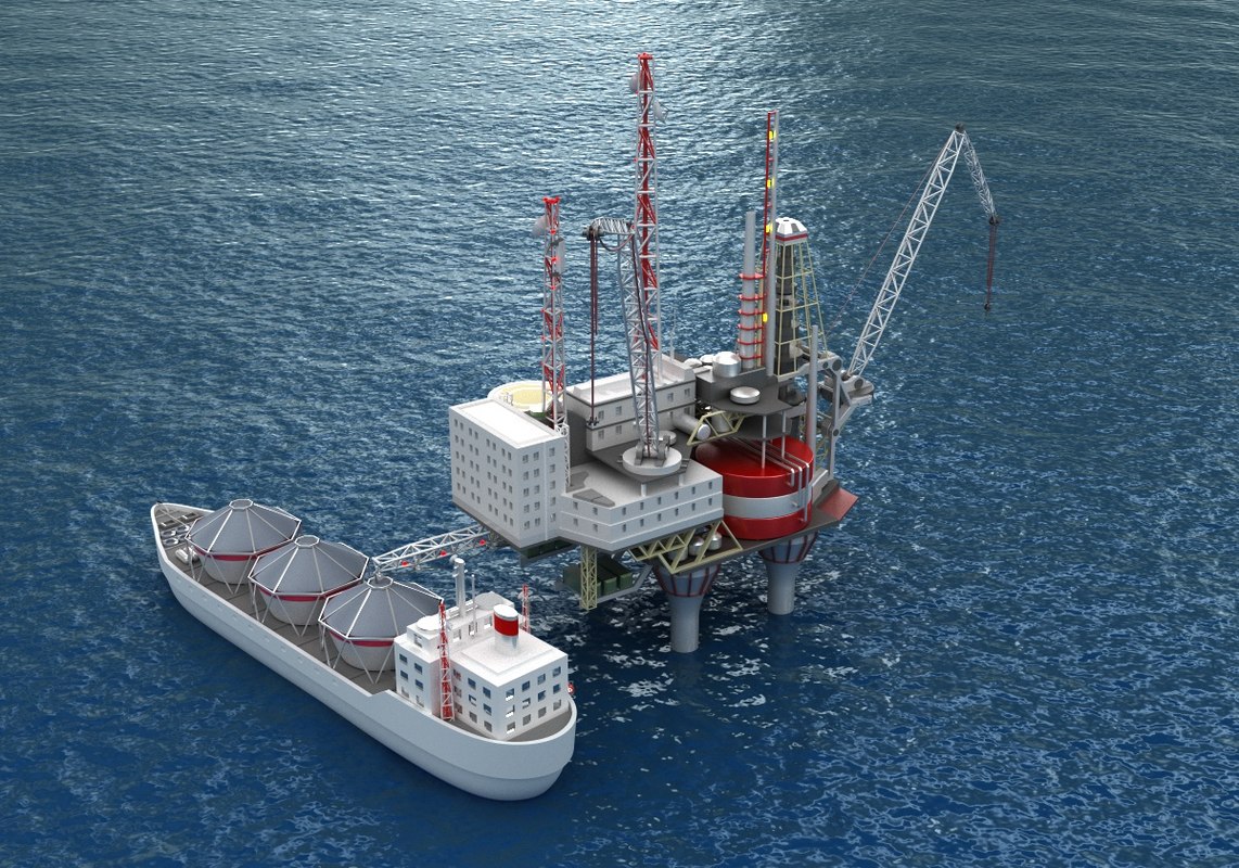 3D supply vessel drilling rig - TurboSquid 1273117