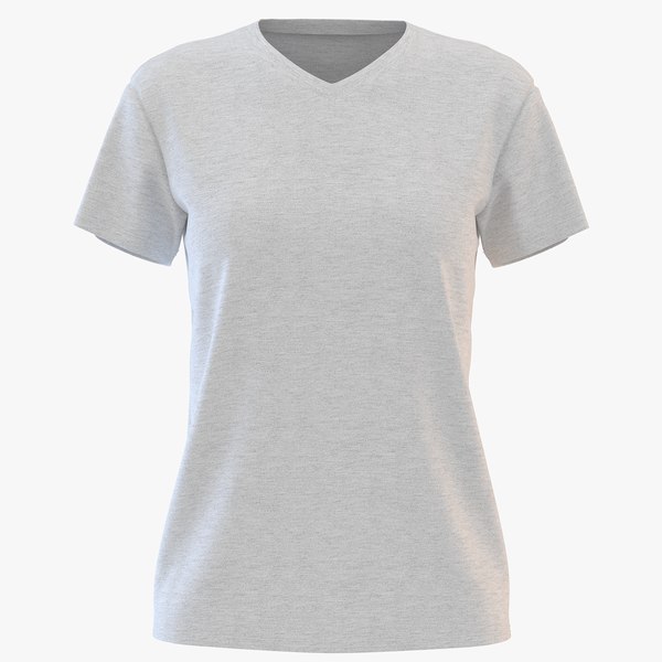 Womens v neck t-shirt 3D model - TurboSquid 1273299