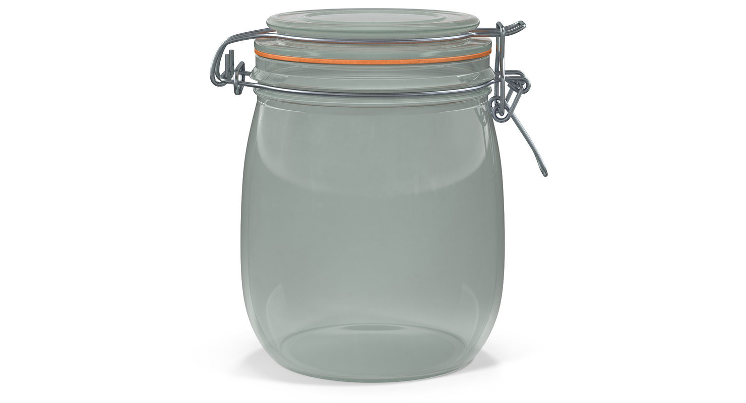 3D glass jar lock 06 - TurboSquid 1273404
