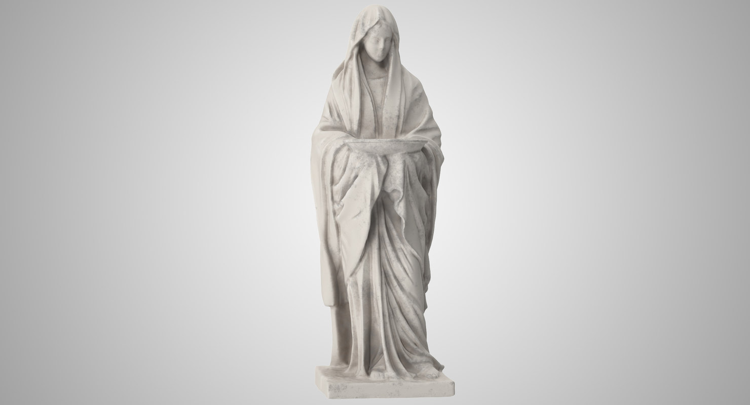 Statue madonna holy water 3D model - TurboSquid 1273651