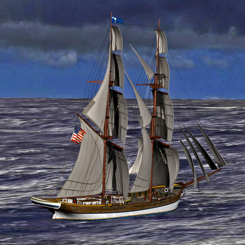 Brig Ship 18743D模型 - TurboSquid 1273732