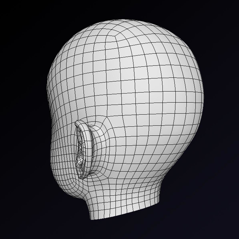 Baby head base mesh 3D model - TurboSquid 1274099