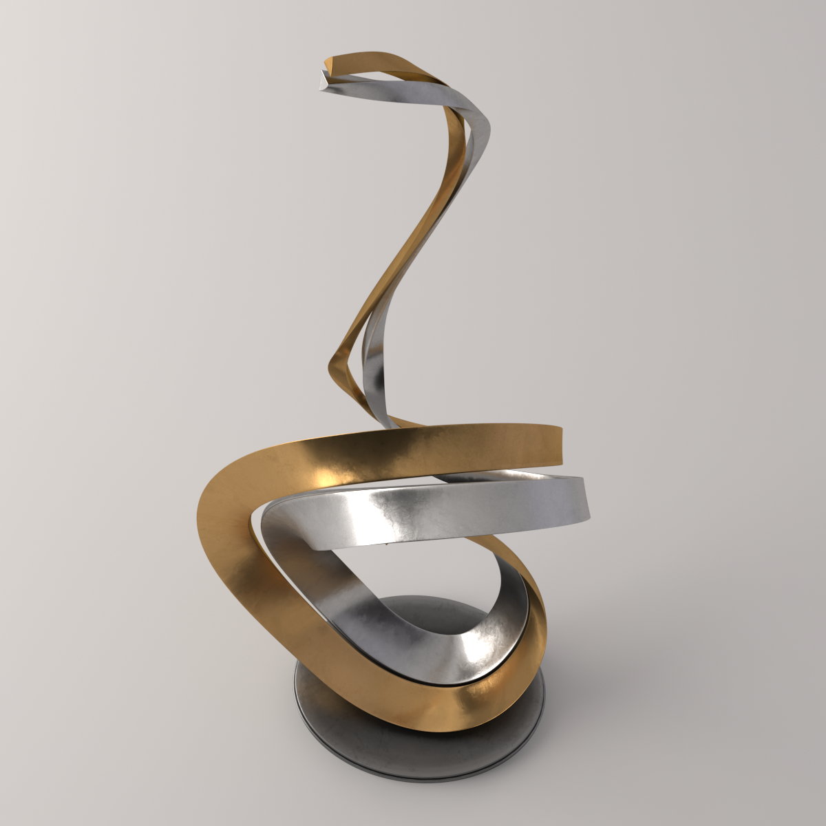 3D model realistic metal abstract sculpture - TurboSquid 1274201