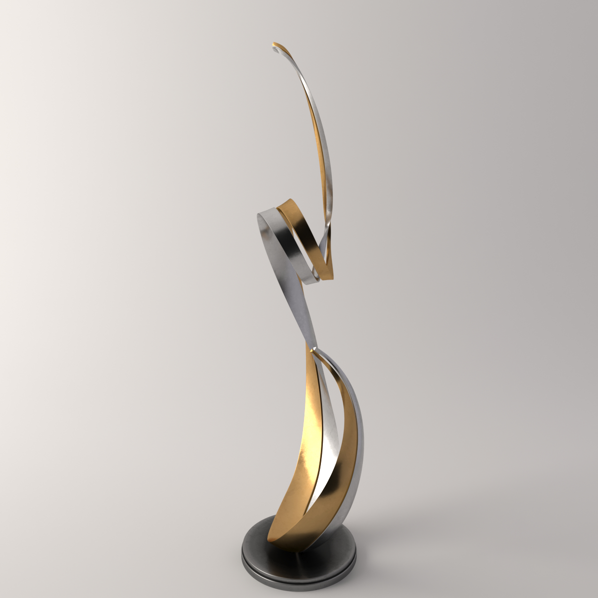3D model realistic metal abstract sculpture - TurboSquid 1274201