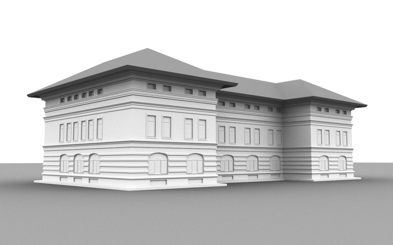 Neoclassical building model - TurboSquid 1274259