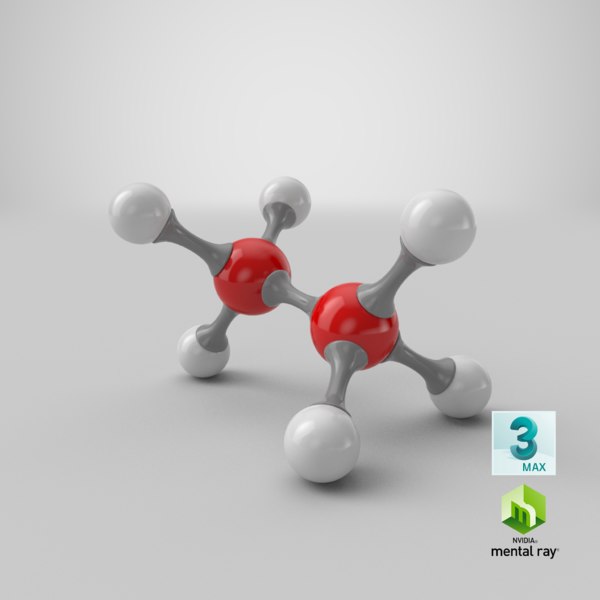 Model molekularny etanu Model 3D - TurboSquid 1274306