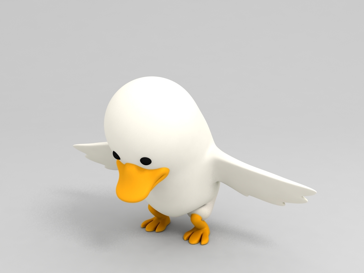 3D duck character cartoon rigged - TurboSquid 1274561