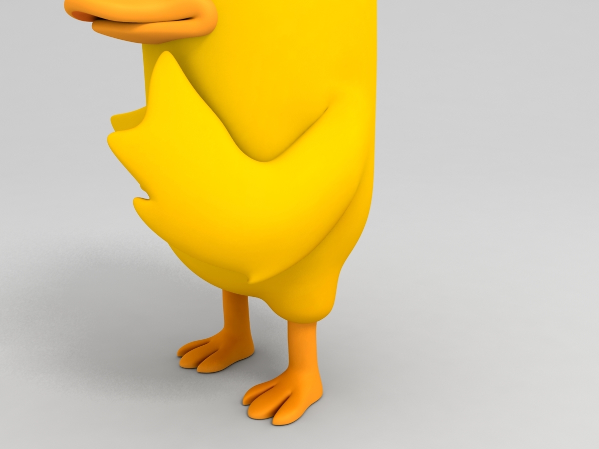 Yellow duck character cartoon 3D model - TurboSquid 1274563
