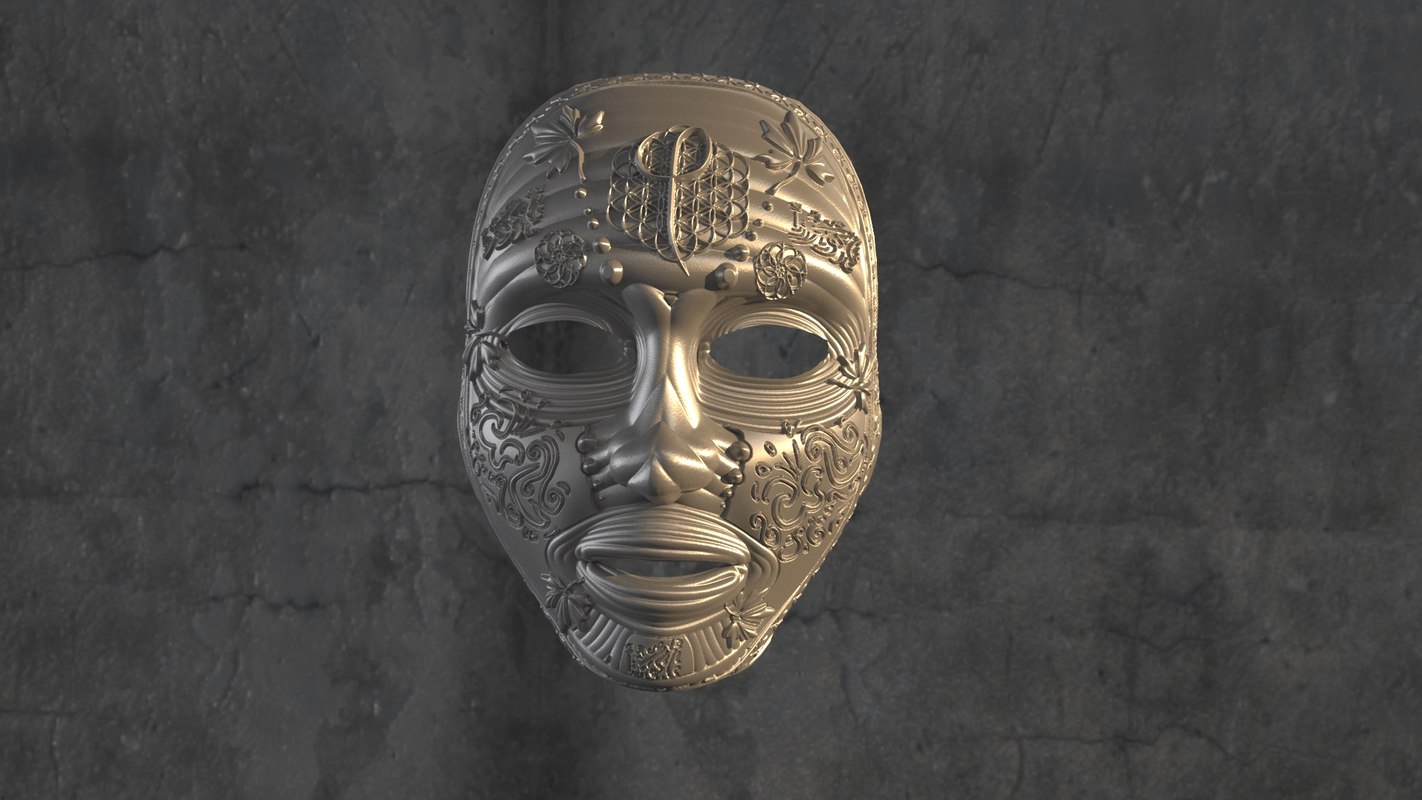 3D sculpted mask model - TurboSquid 1274614