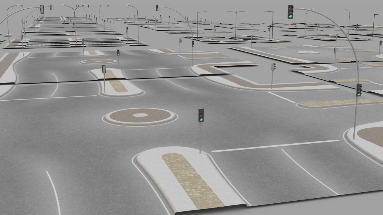 3D modular road - TurboSquid 1274778