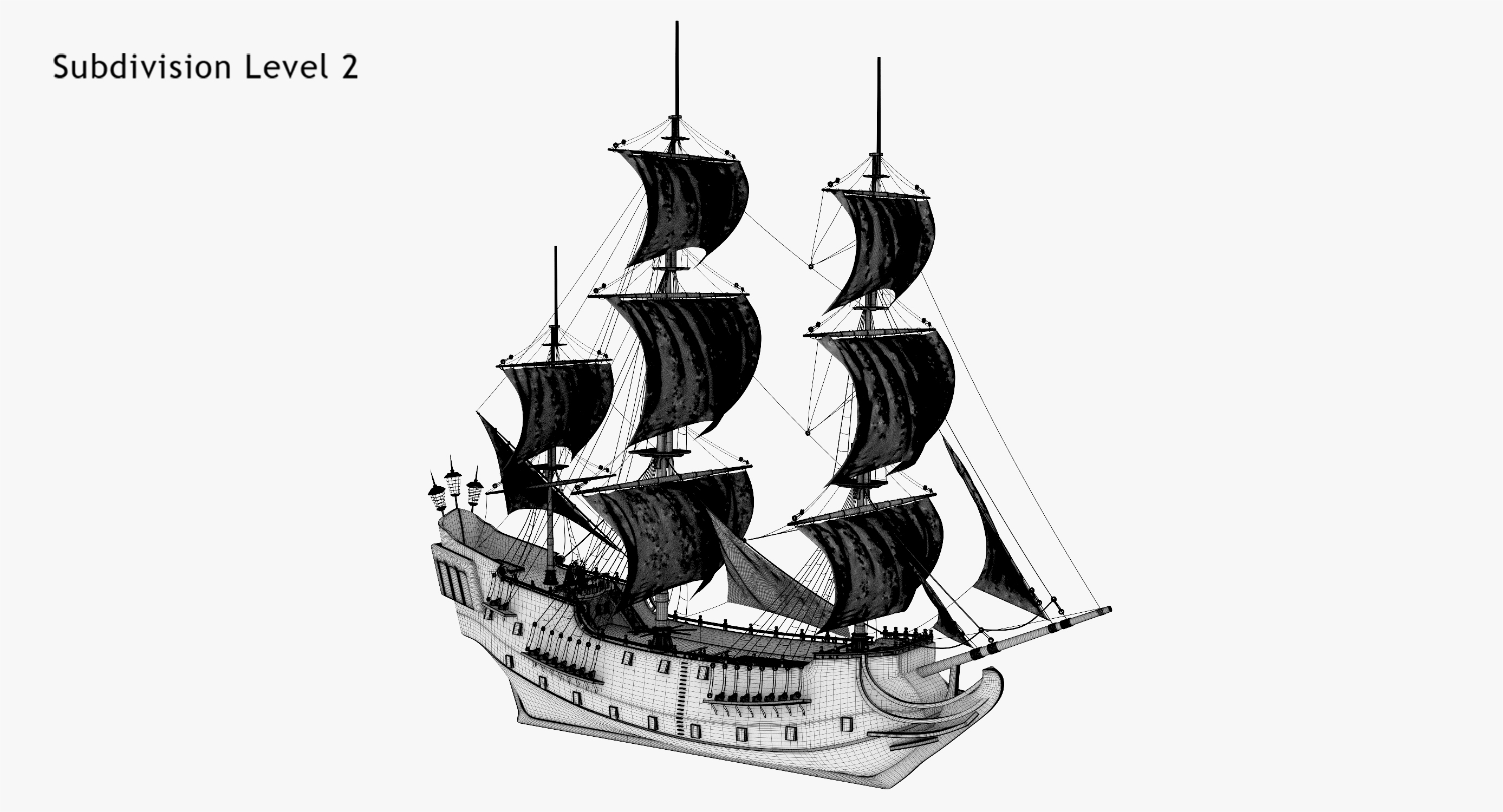 modelo 3d Nave perla negra - TurboSquid 1274809