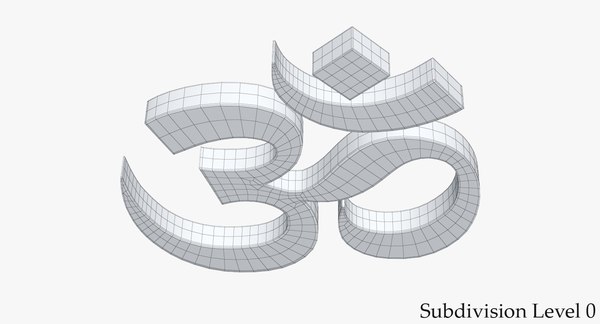 Om symbol 3D model - TurboSquid 1274963