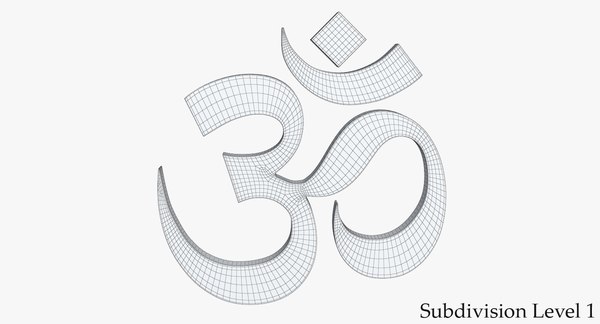 Om symbol 3D model - TurboSquid 1274963