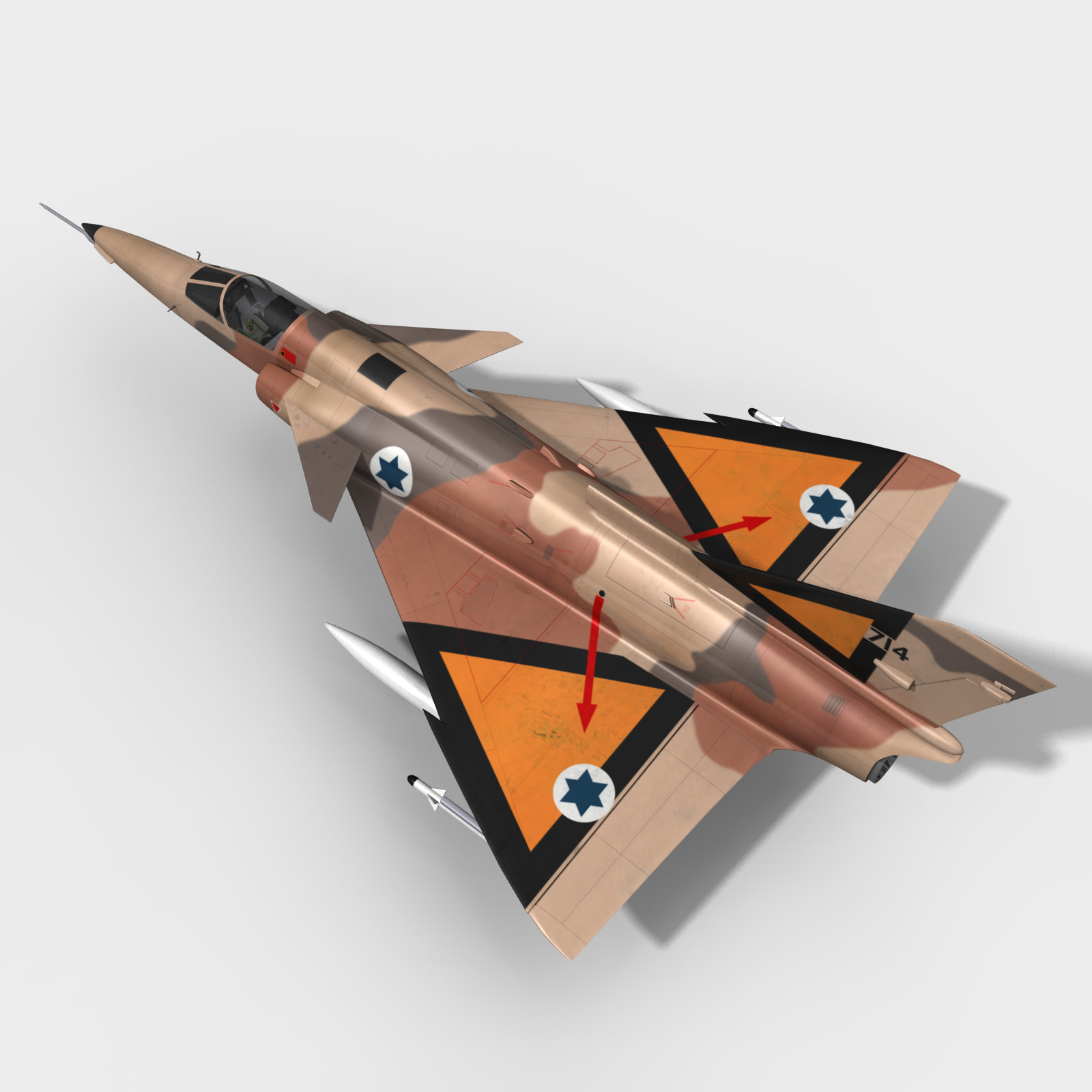 modelo 3d IAI Kfir Jet - TurboSquid 1275045