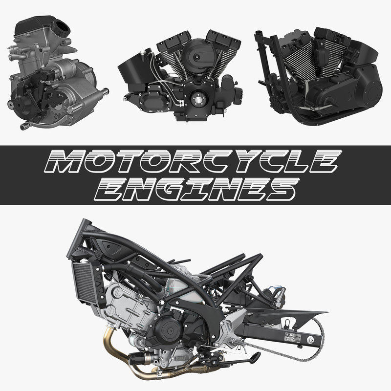 Motorcycle engines 2 3D model - TurboSquid 1275102