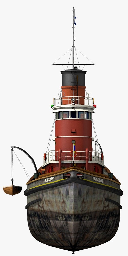 Historical tug hercules 1907 model - TurboSquid 1275150
