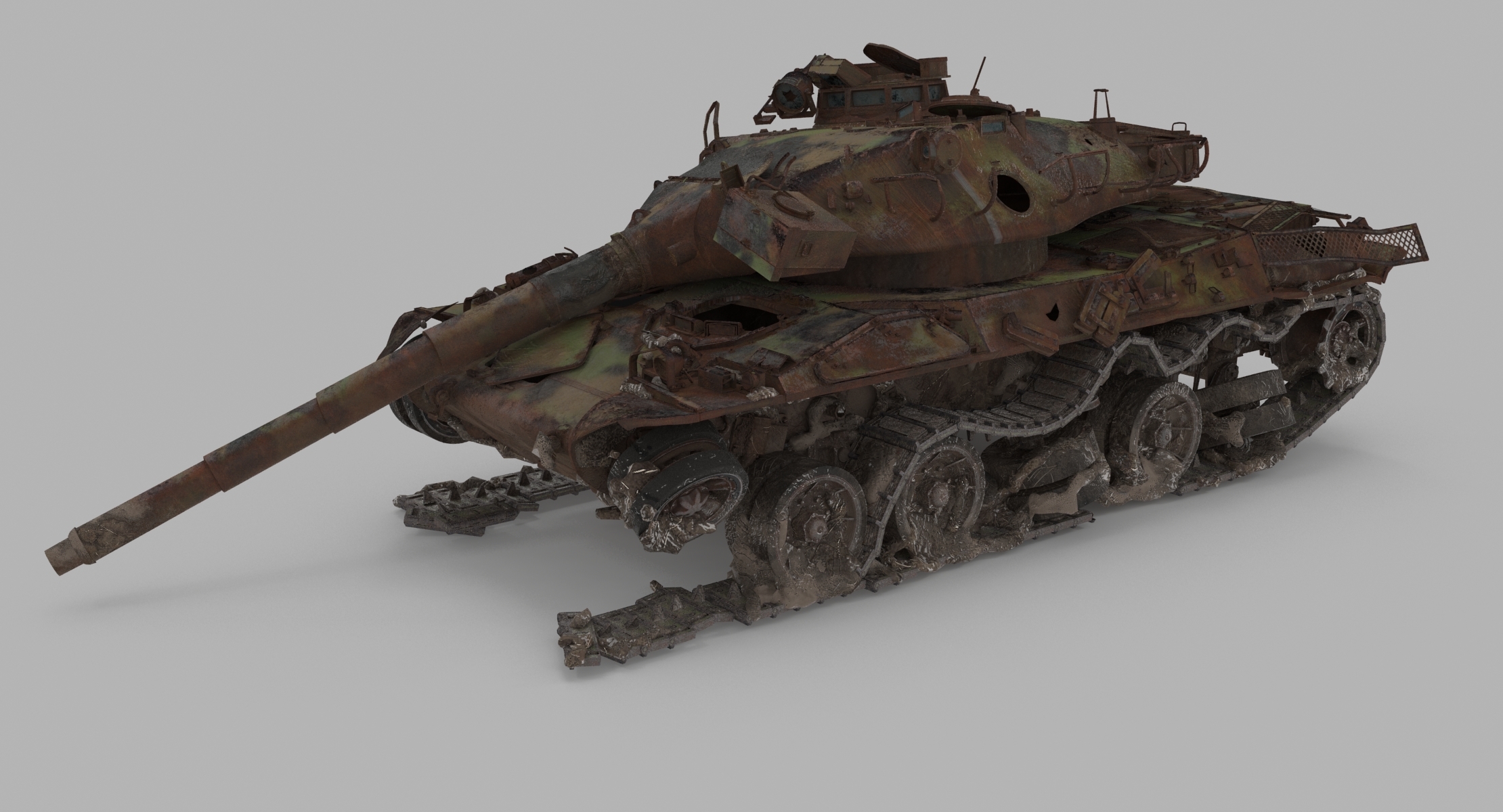 Tank 30b wreck 3D model - TurboSquid 1275330