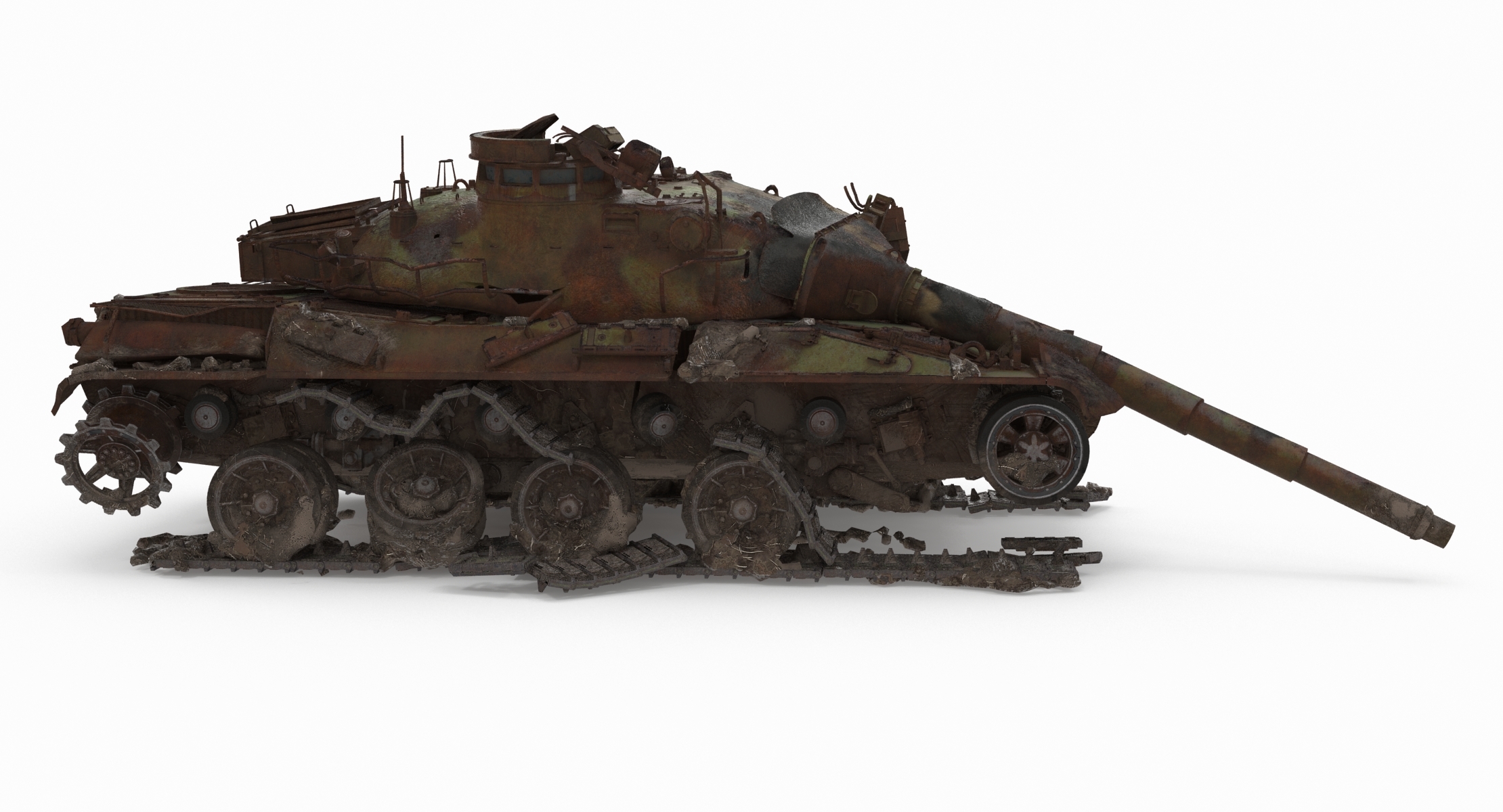 Tank 30b wreck 3D model - TurboSquid 1275330