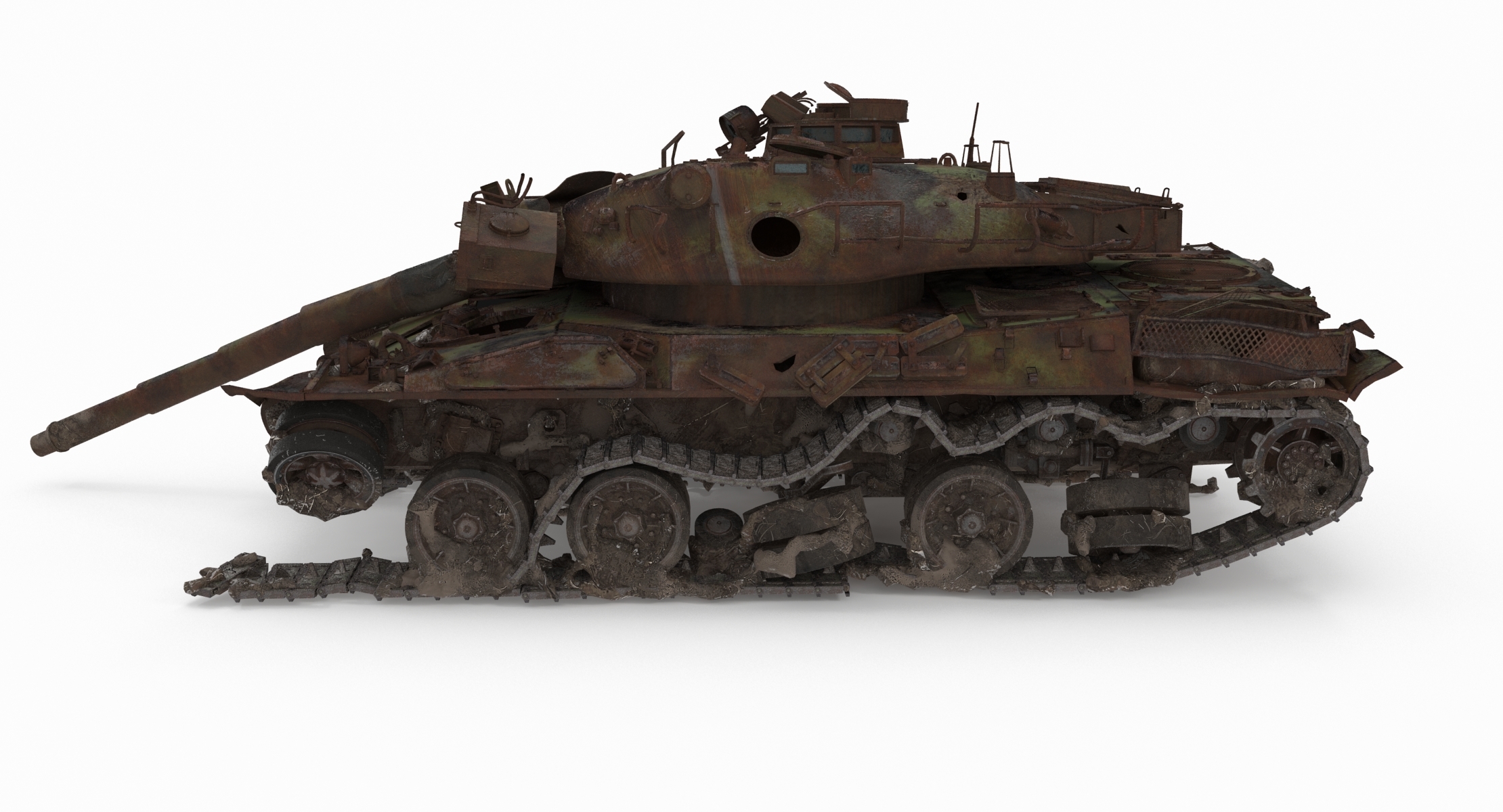 Tank 30b wreck 3D model - TurboSquid 1275330