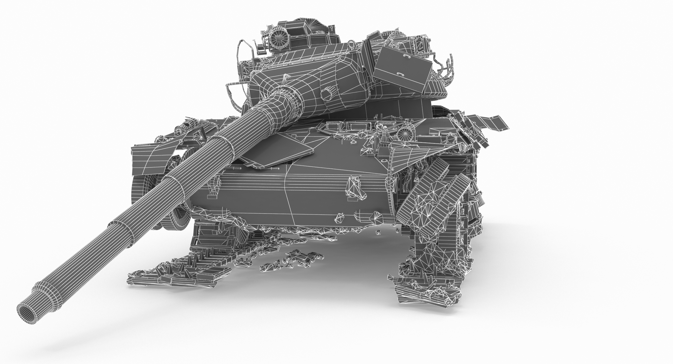 Tank 30b wreck 3D model - TurboSquid 1275330