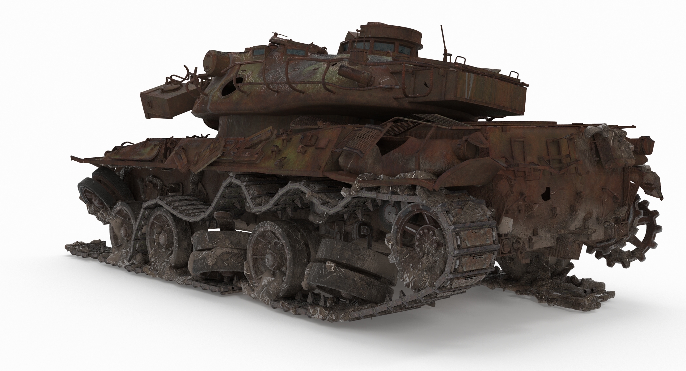 Tank 30b wreck 3D model - TurboSquid 1275330