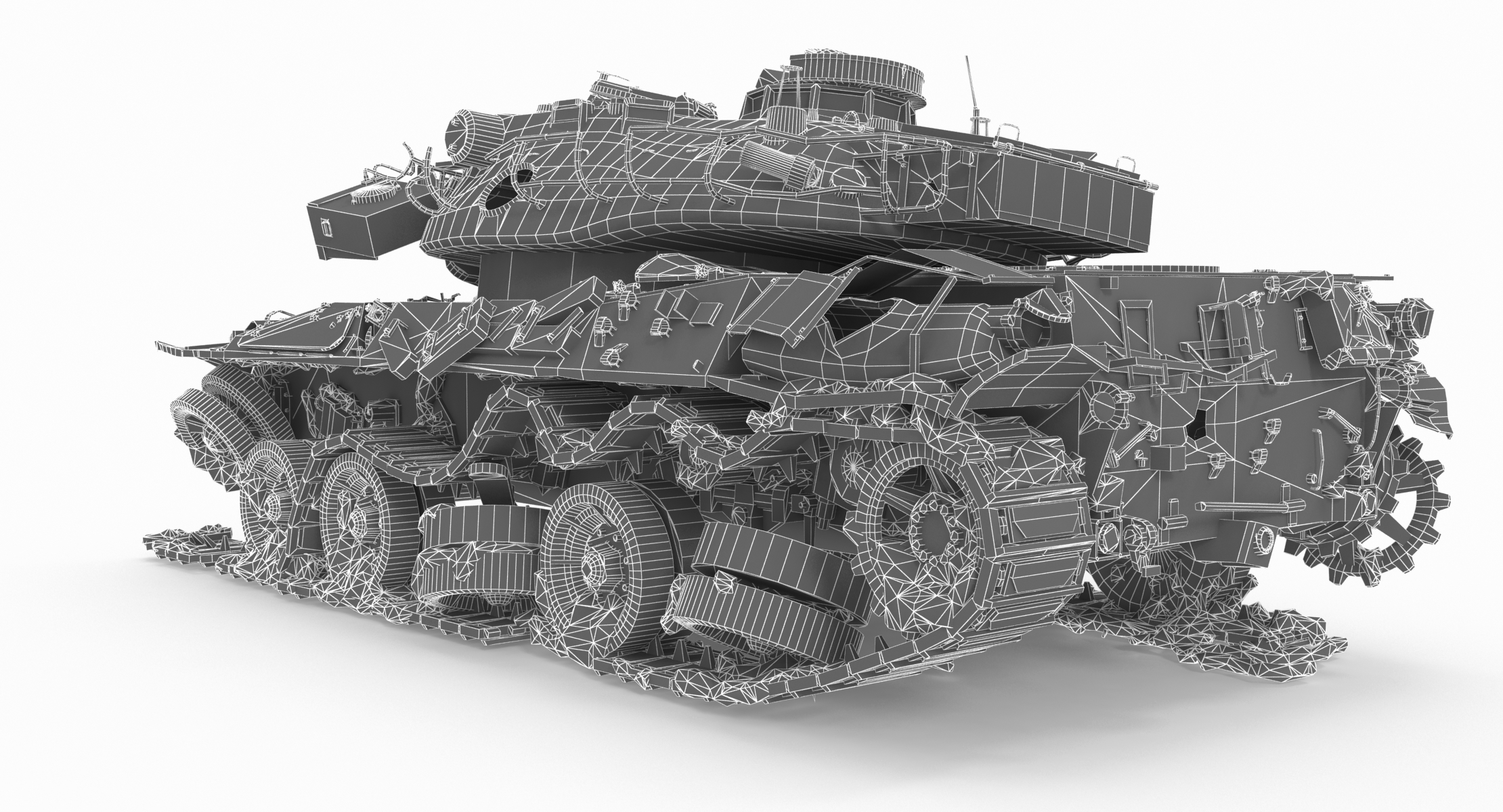 Tank 30b wreck 3D model - TurboSquid 1275330