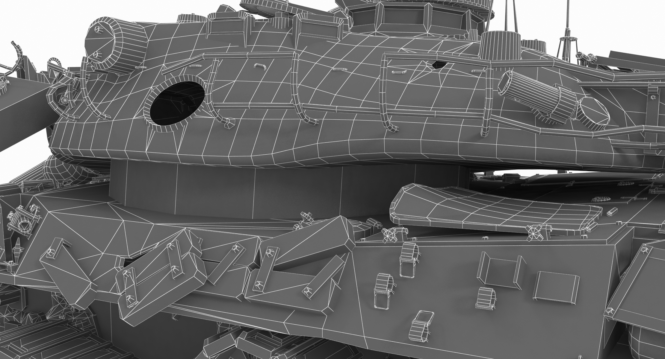 Tank 30b wreck 3D model - TurboSquid 1275330
