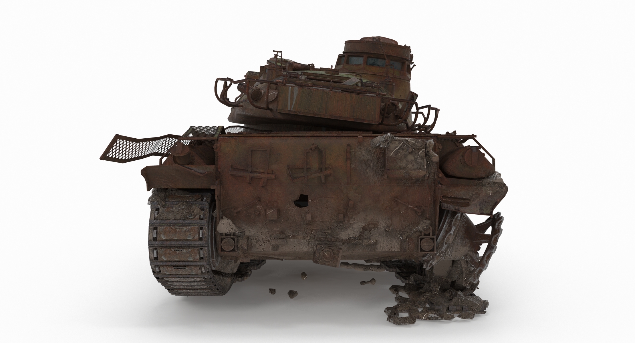 Tank 30b wreck 3D model - TurboSquid 1275330