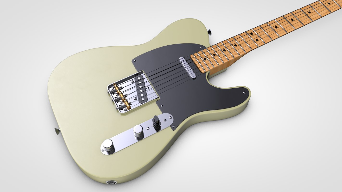 3D fender telecaster - TurboSquid 1275539