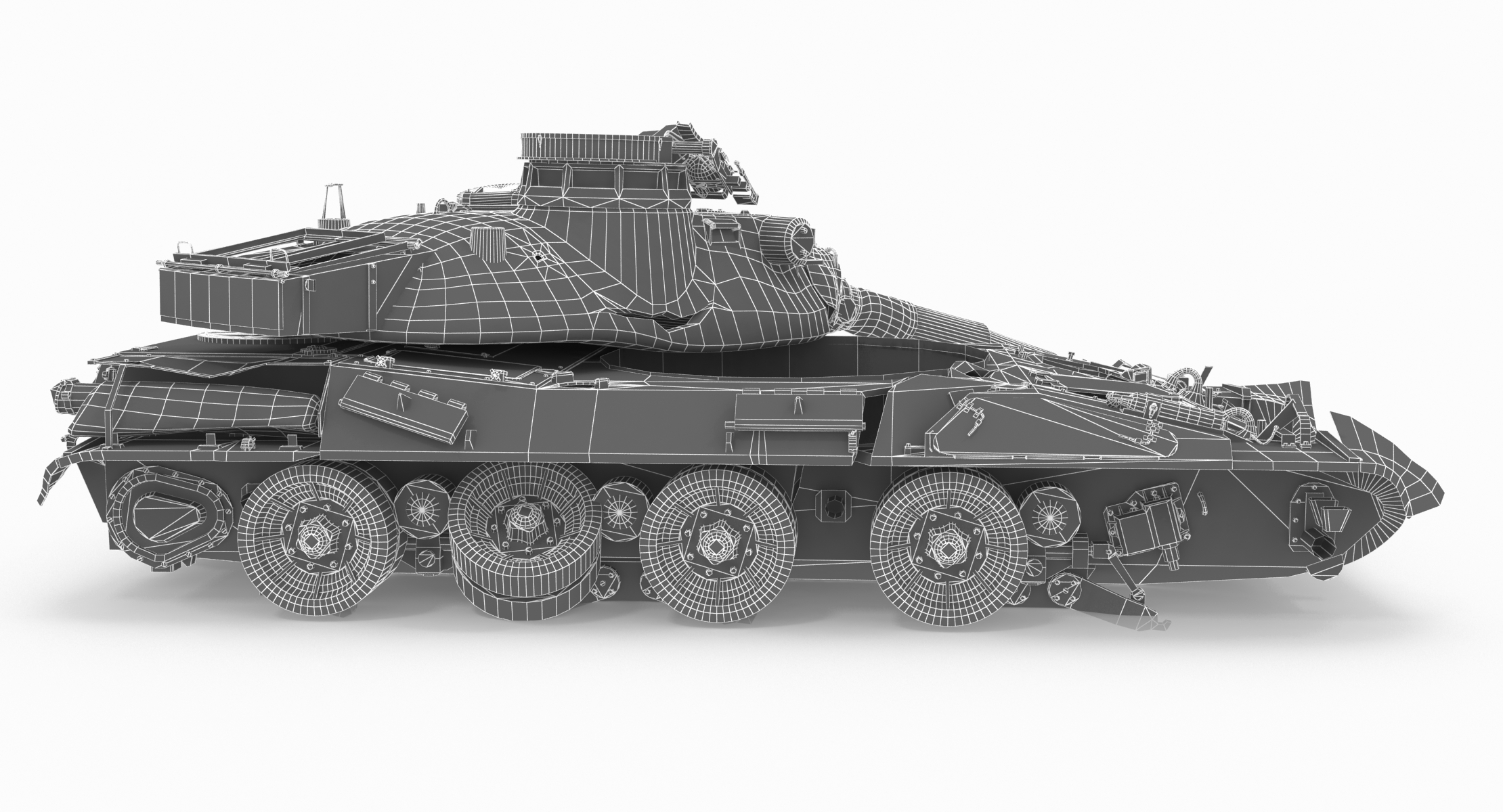 3D tank wreck model - TurboSquid 1275762