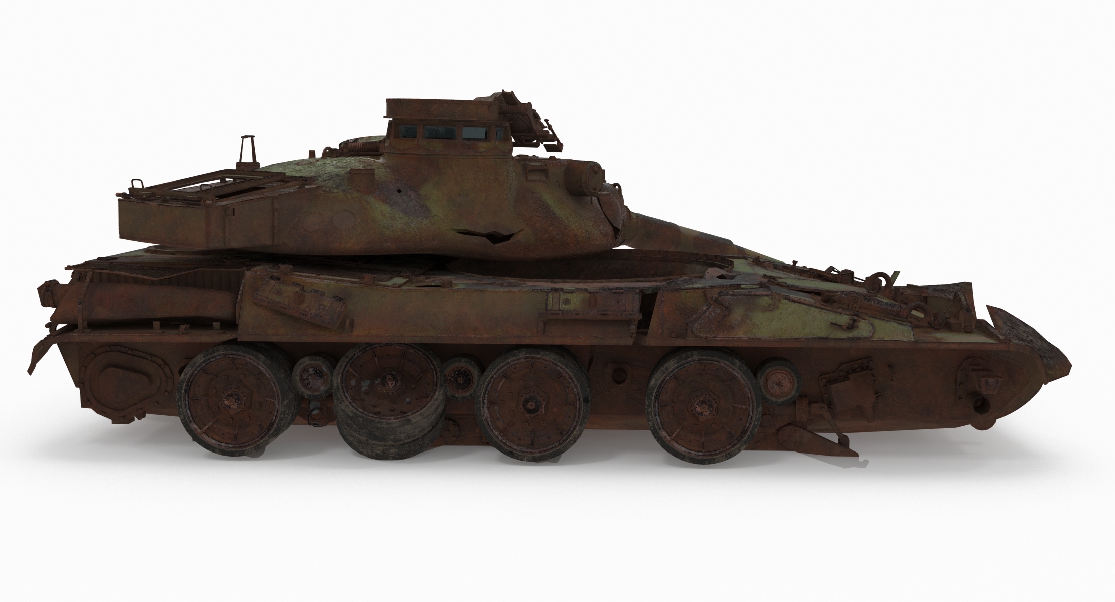 3D tank wreck model - TurboSquid 1275762