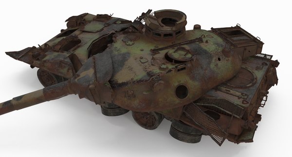 3D tank wreck model - TurboSquid 1275762