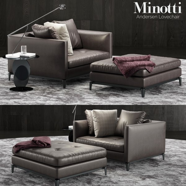 3D minotti jacques sofa model - TurboSquid 1598005