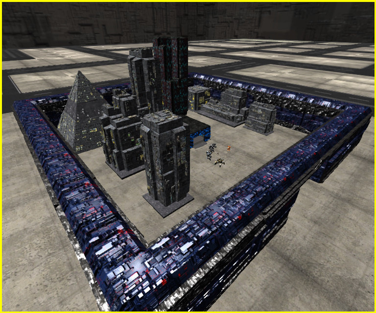 3D sci-fi fortress wall - TurboSquid 1275870