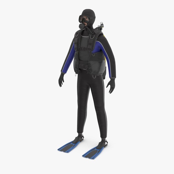 3d model scuba diver