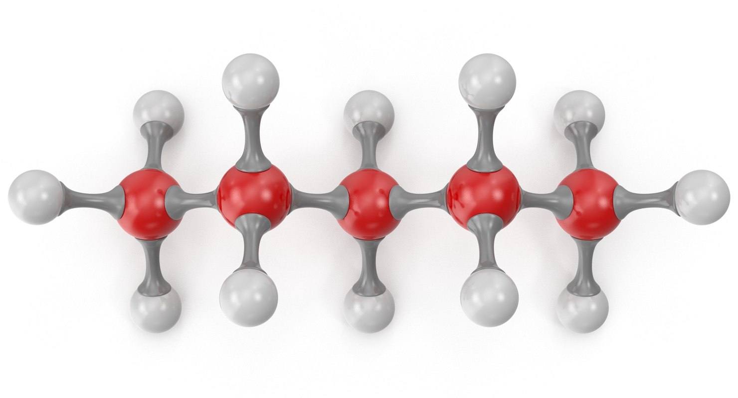 3D pentane molecular - TurboSquid 1276231