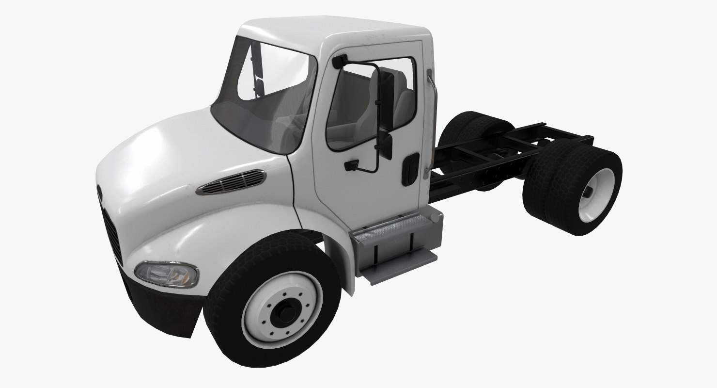 3D realistic freightliner m2 chassis - TurboSquid 1276279
