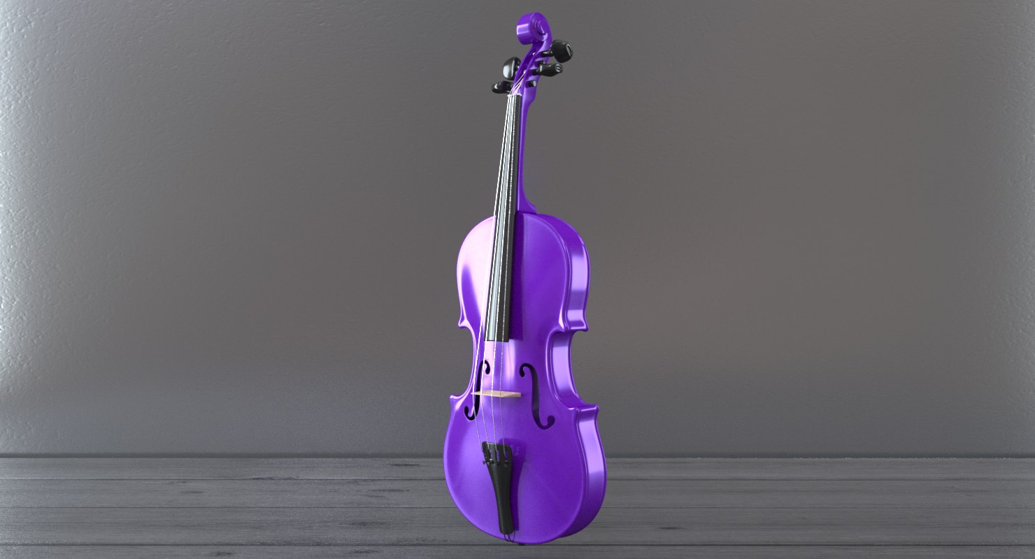 3D violet violin - TurboSquid 1276451