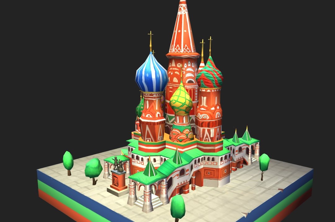 Basils cathedral moscow kremlin 3D model - TurboSquid 1276648