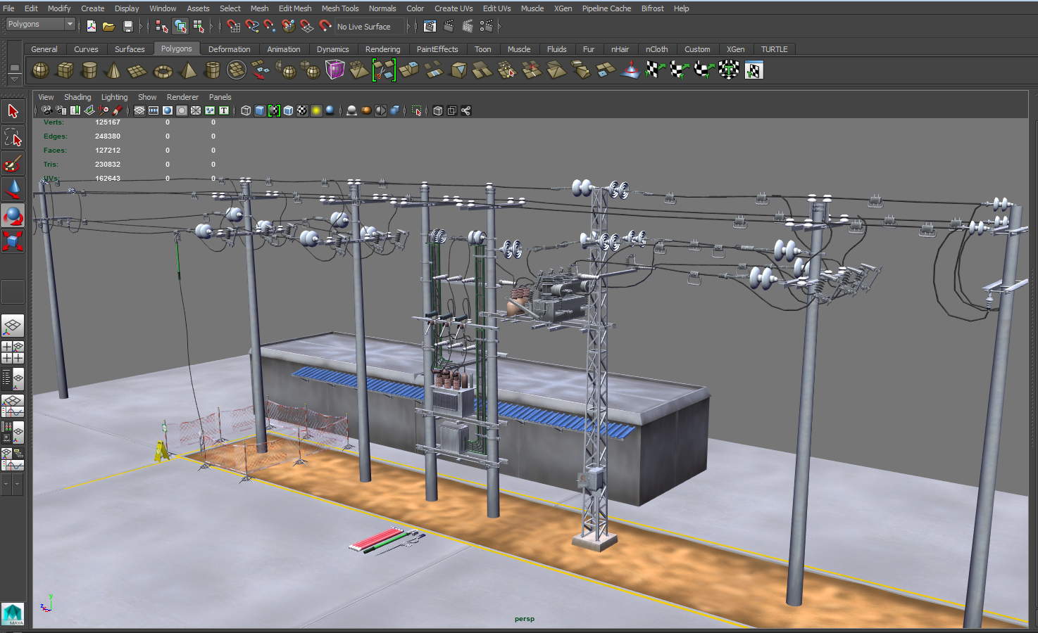 Electrical substation 3D model - TurboSquid 1276662