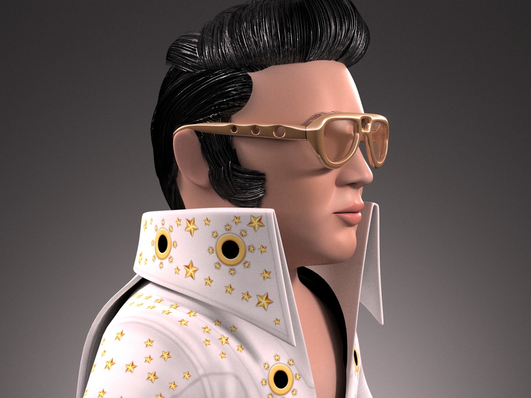 Elvis presley cartoon 3D model - TurboSquid 1276713