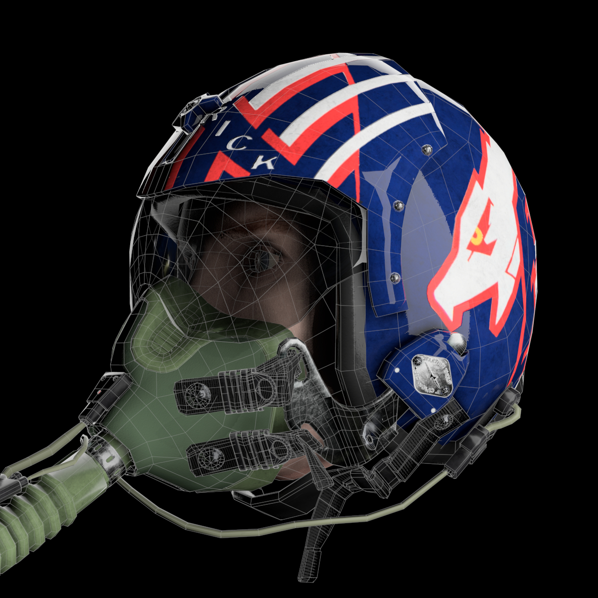 Fighter helmet 3D model - TurboSquid 1276803