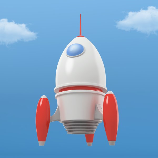 Cartoon rocket model - TurboSquid 1277270