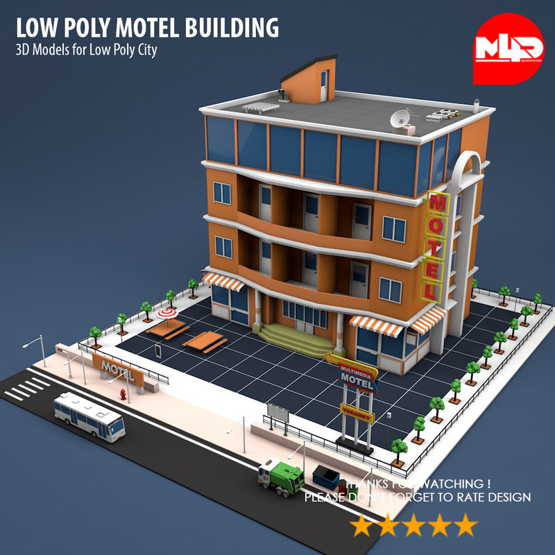 Building motel 3D model - TurboSquid 1277292