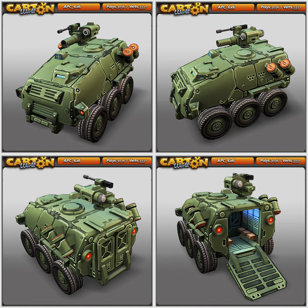 6 low-res cartoon ground model - TurboSquid 1277300