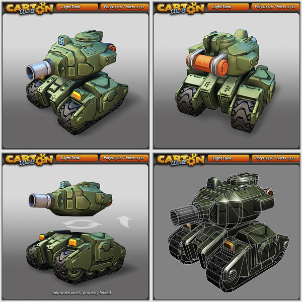 6 low-res cartoon ground model - TurboSquid 1277300