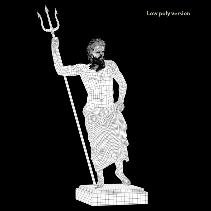 3D poseidon statue - TurboSquid 1277352